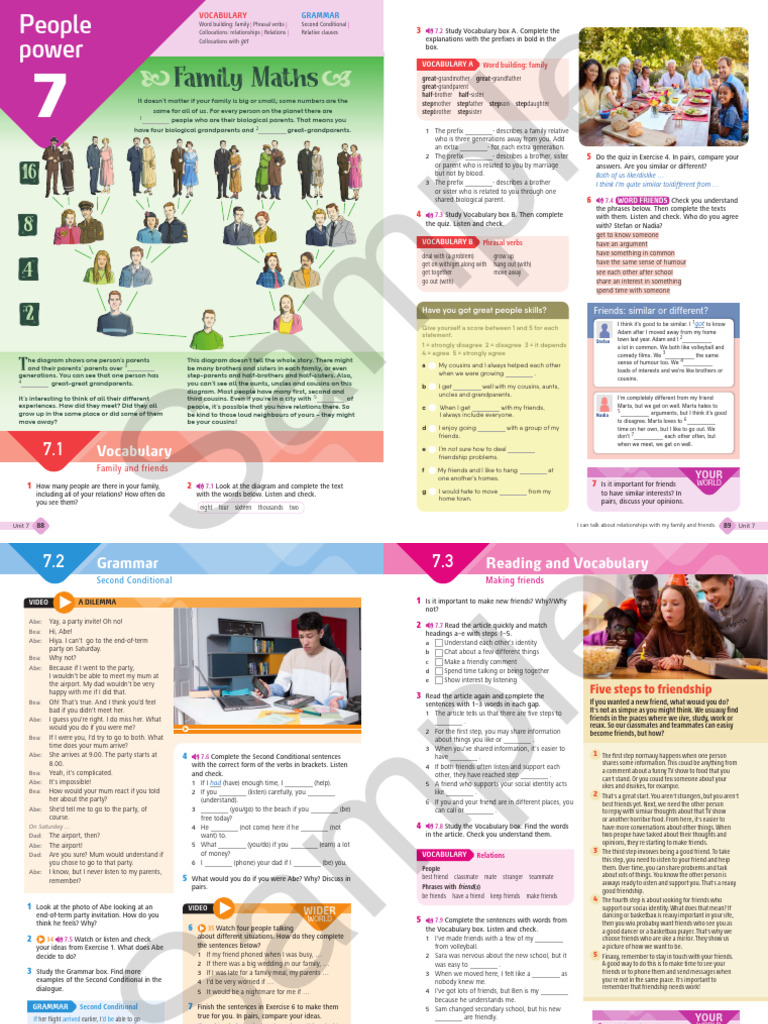 WiderWorld2e Student Book Level3 Unit7 | PDF | Linguistics | Grammar