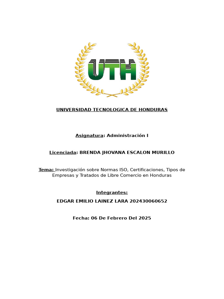 Investigación Sobre Normas ISO, Certificaciones, Tipos de Empresas y Tratados de Libre Comercio ...
