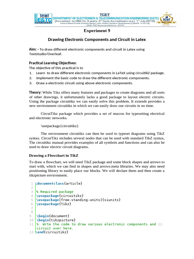 Ps Expt 9 Electronic Circuit | PDF | Electronic Component | Resistor
