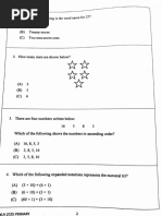 Standard 1 Mathematics Test 2025 | PDF