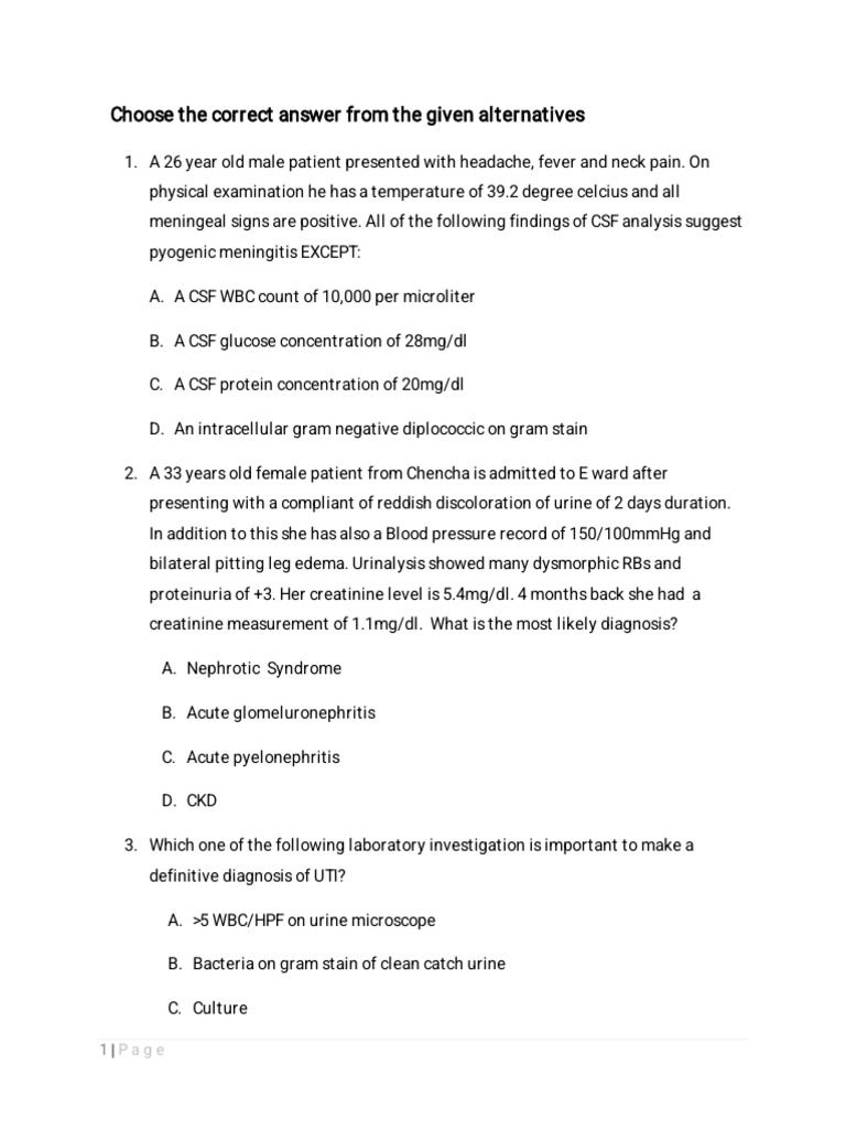 CoC Exam (1) Best Case For Exist Exam | PDF