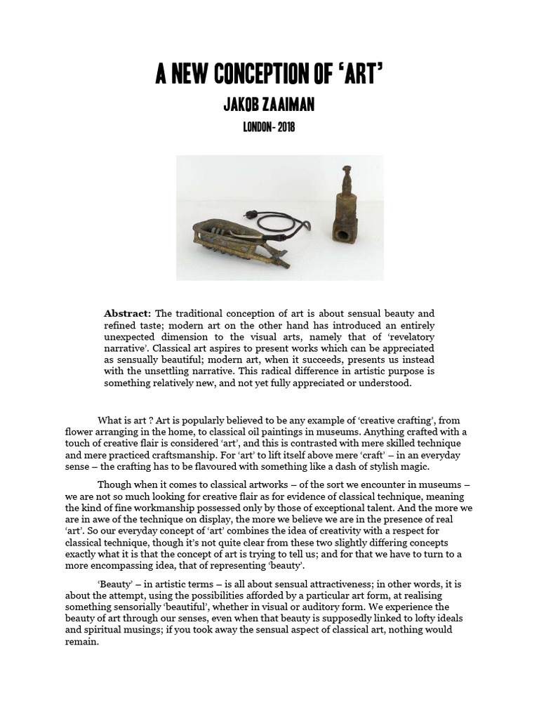 A New Conception of Art | PDF | Aesthetics | Experience