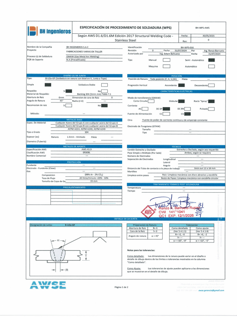 BH - WPS Inox + WPQ | PDF