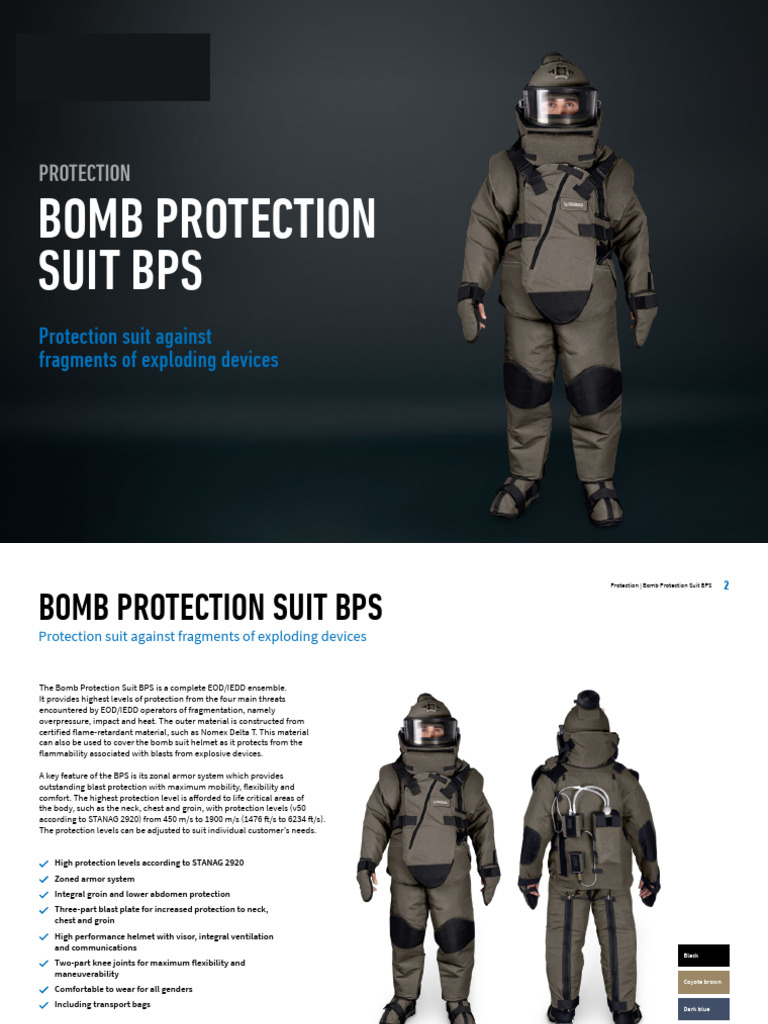Bomb Protection Suit BPS Overview | PDF | Bomb