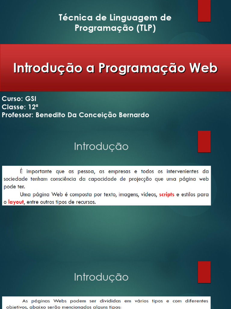 Introdução à Programação Web e Requisitos | PDF