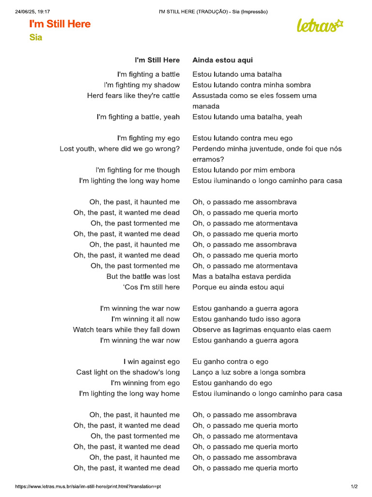 I'm Still Here | PDF