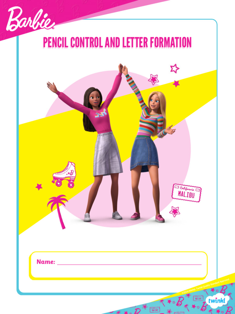 Barbie Pencil Control Activities | PDF | Writing