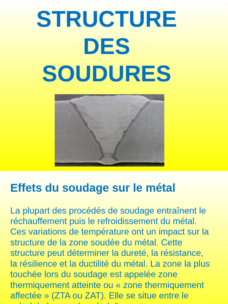 La ZAT D - Une Soudure | PDF | Soudage | Construction