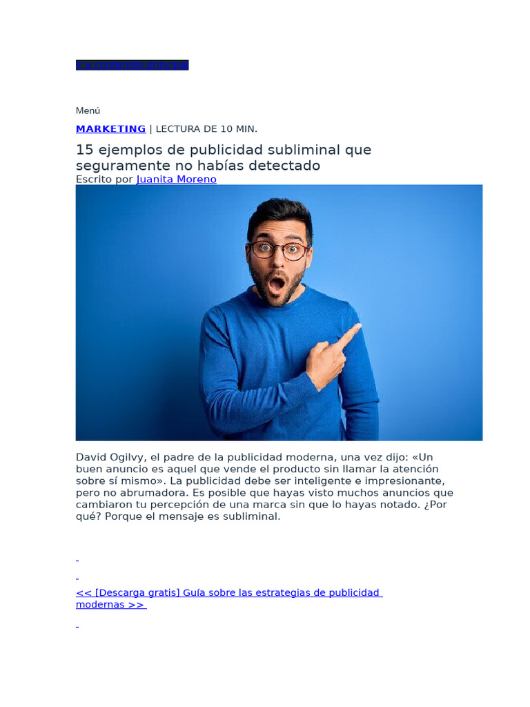 15 Ejemplos de Publicidad Subliminal | PDF | Publicidad