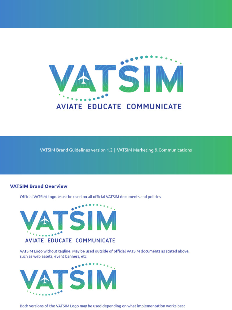 VATSIM Brand Guidelines v1.2 | PDF | Logos | Graphic Design