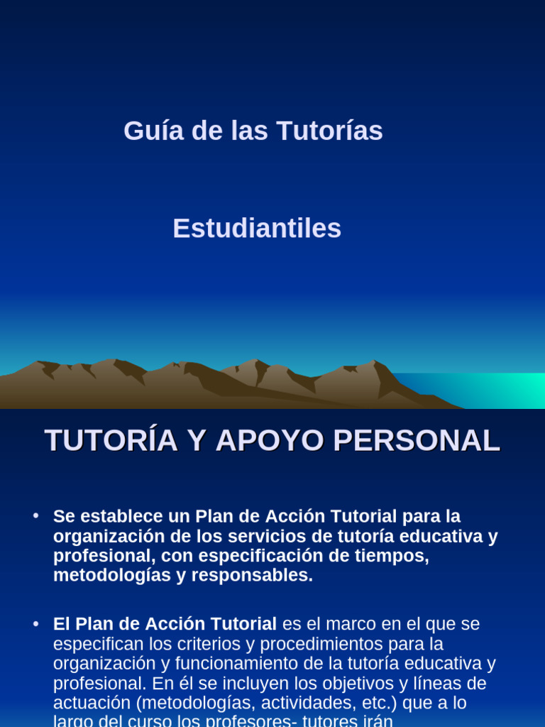 Guia Tutorial (1) para Los Tutores | PDF | Maestros | Aprendizaje