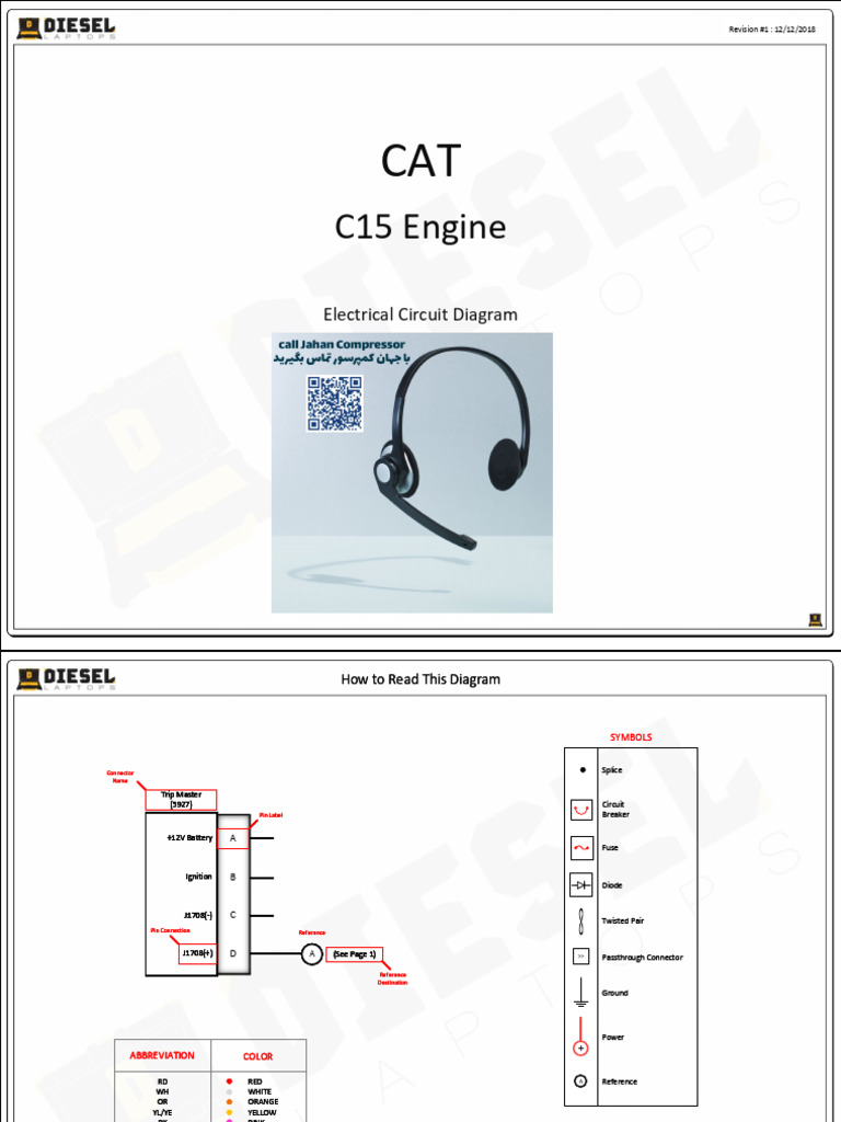 CAT C15 Engine MBN Electrical Circuit Diagram ١ | PDF | Fuel Injection ...