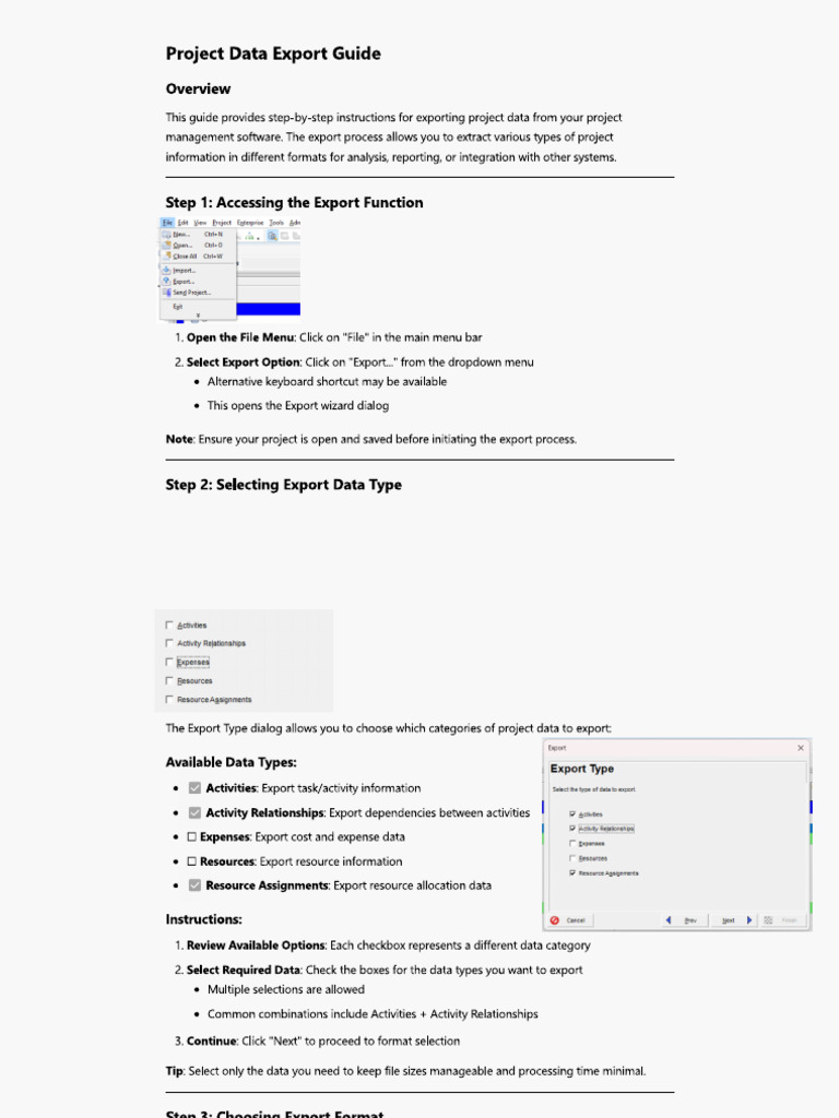 PDF Export Guideline | PDF