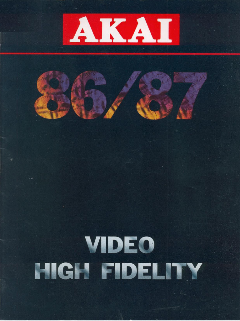 1986/87 Akai HiFi Audio-Video Components Catalog | PDF