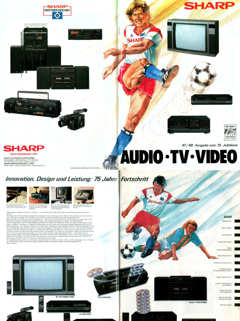 1987-88 Sharp HiFi Audio-TV-Video Catalog | PDF