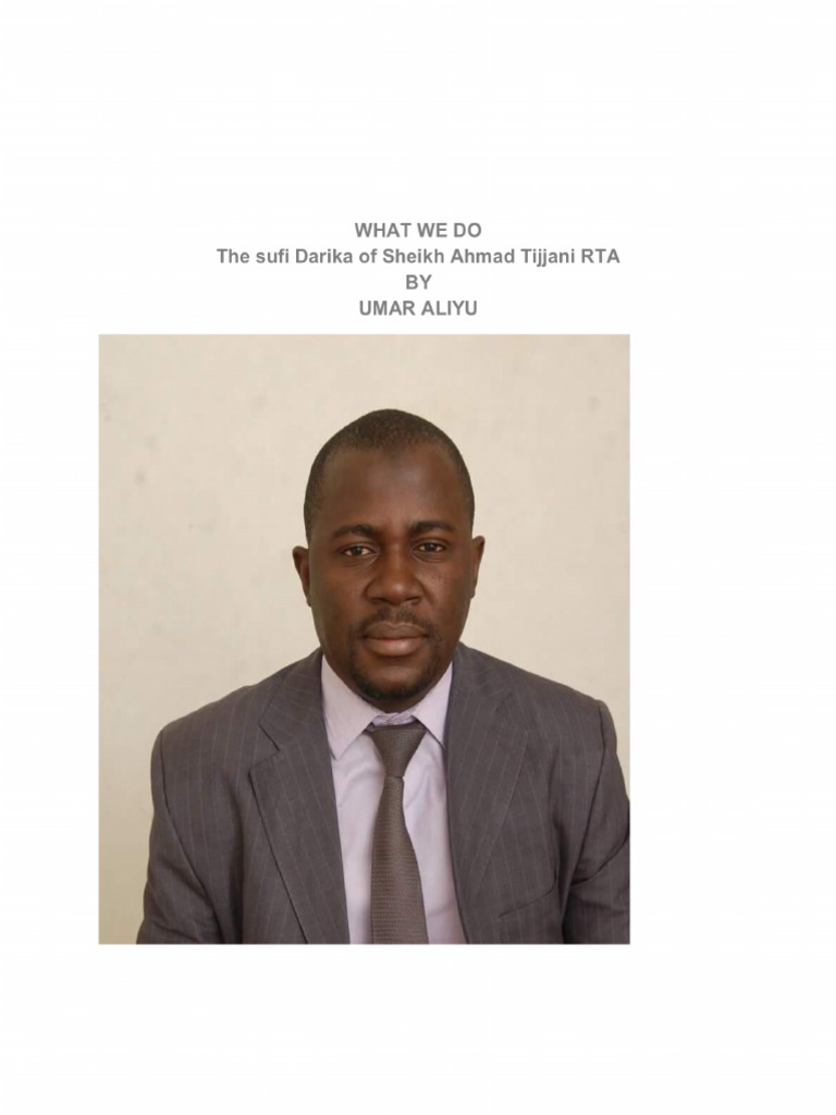 What We Do by Shaykh Aliyu Umar | PDF