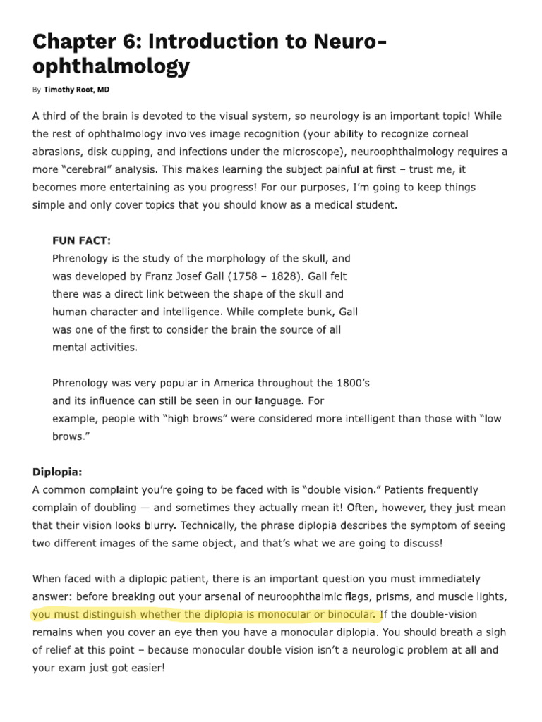 Tim Root Ch 6 Neuro-ophthalmology | PDF