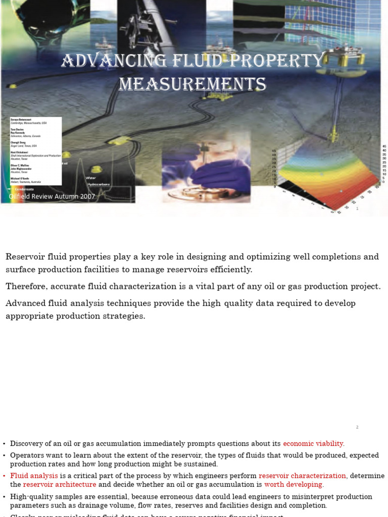 Fluid Property Measurements | PDF | Petroleum Reservoir | Viscosity