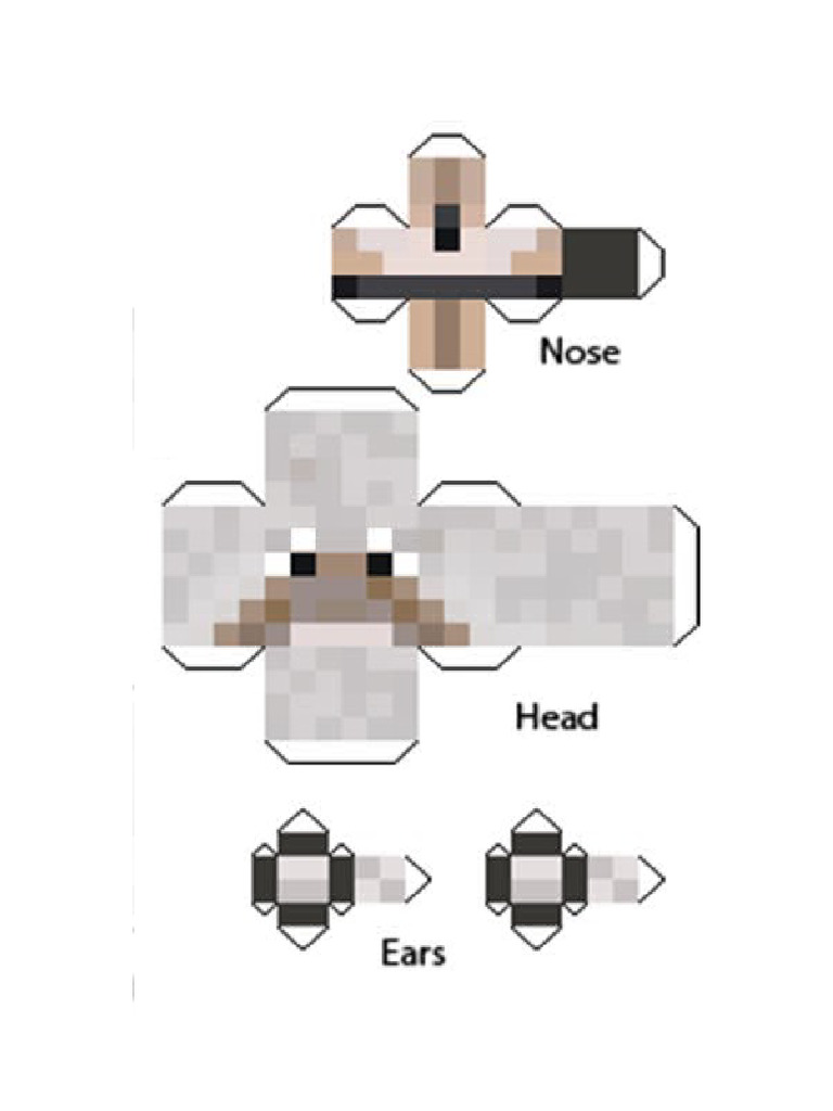 Minecraft Wolf-Dog PaperCraft 2 | PDF