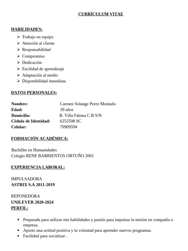 Curriculum Vitae | PDF