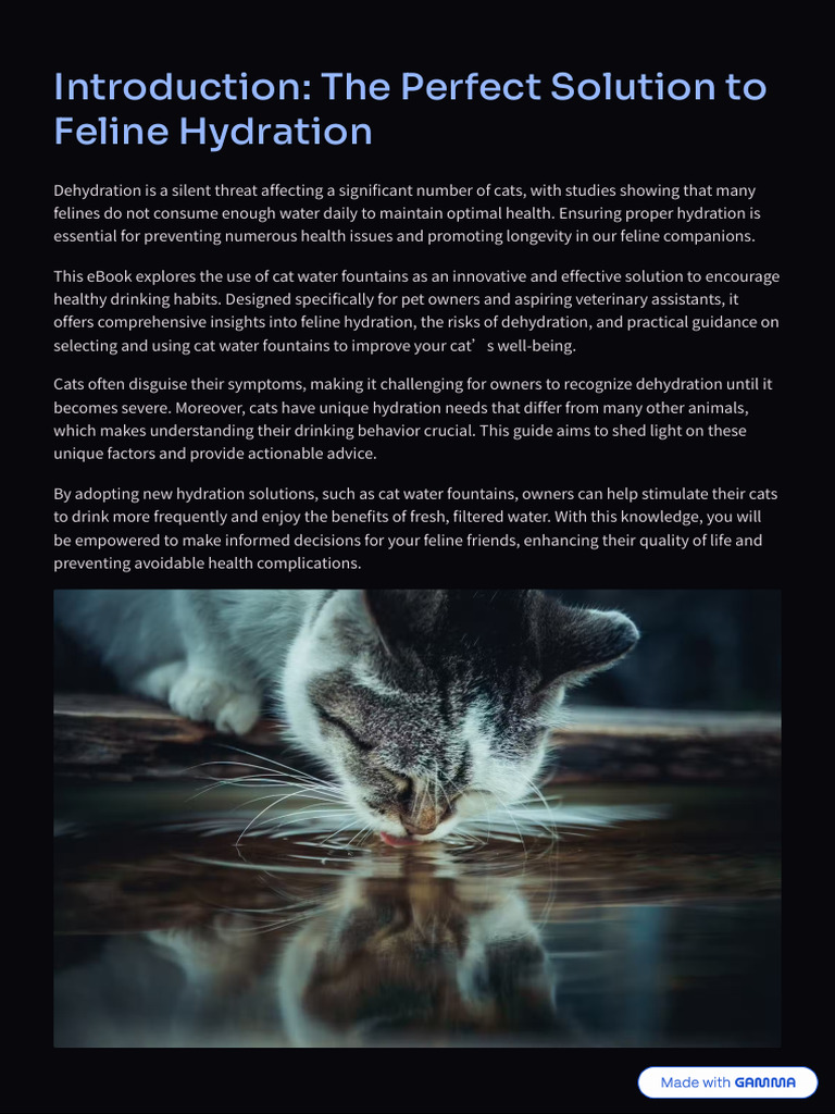 The Perfect Solution To Feline Hydration - Blue Edition | PDF ...