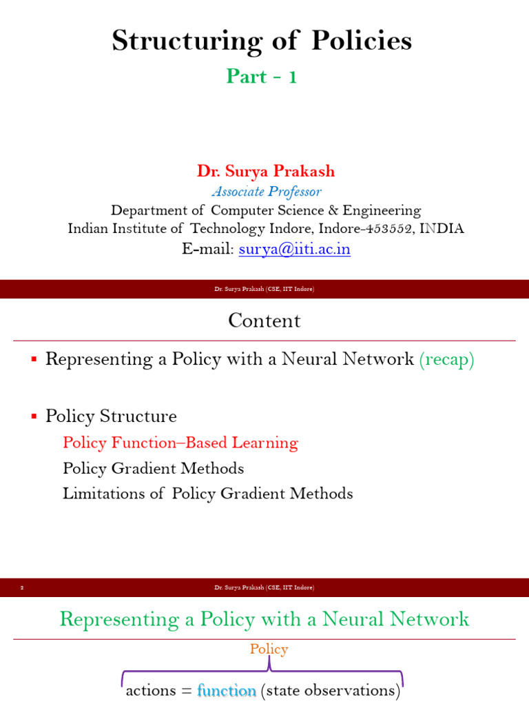 Lecture 6 Structuring of Policies-Part-1 | PDF | Learning | Applied Mathematics