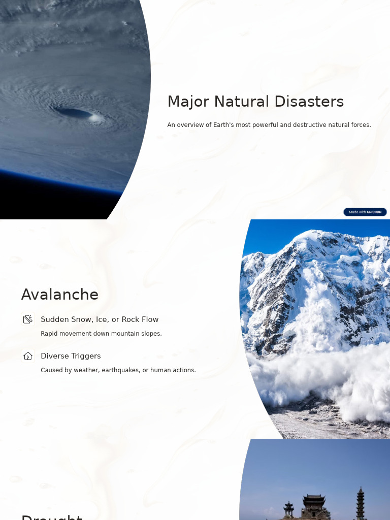 Overview of Major Natural Disasters | PDF