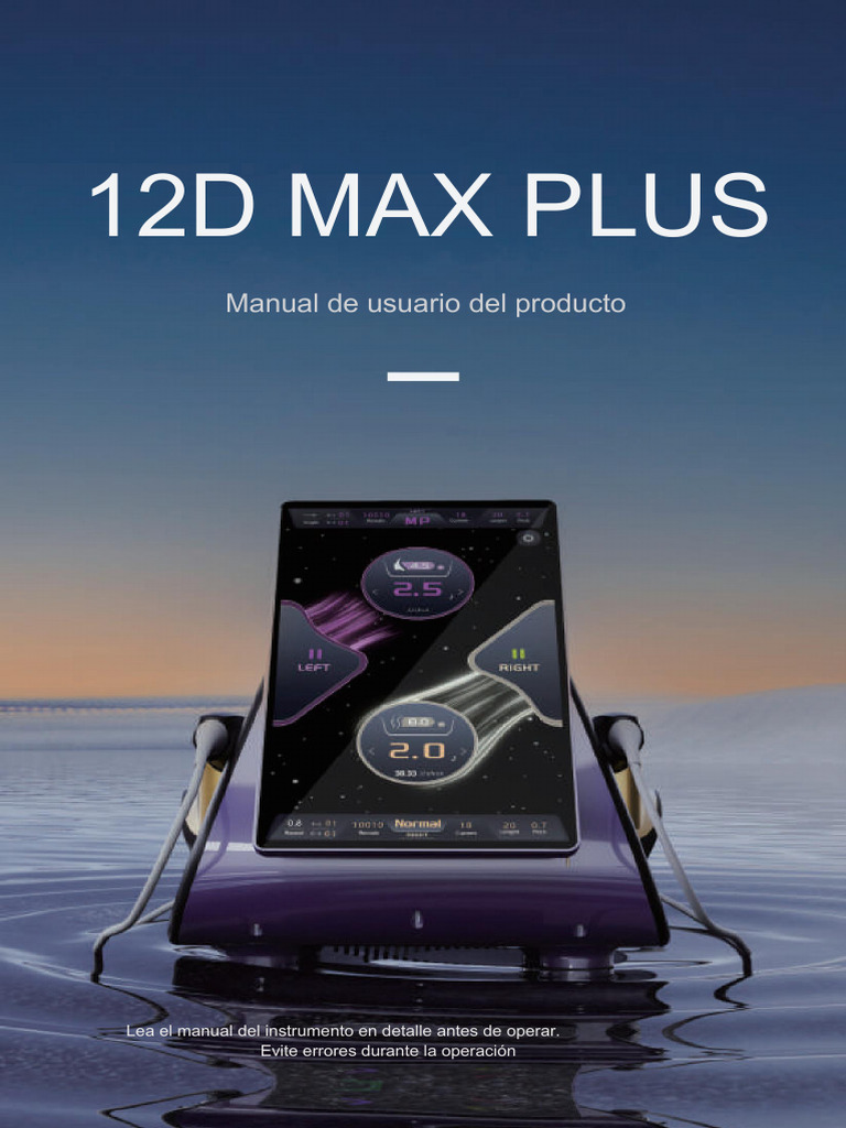 12d Max Plus说明书 最终版 (Español) | PDF | Vagina | Agua