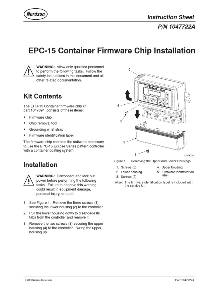 EPC-15 Firmware Chip Installation Guide | PDF | Manufactured Goods