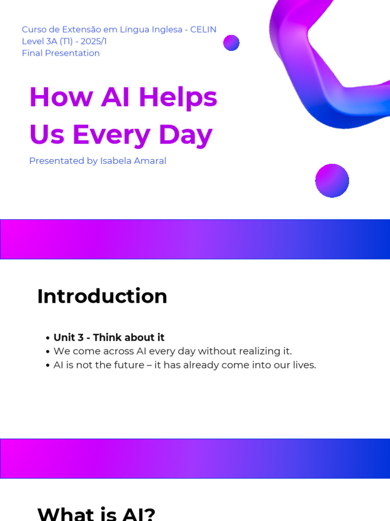 How AI Helps Us Every Day | PDF