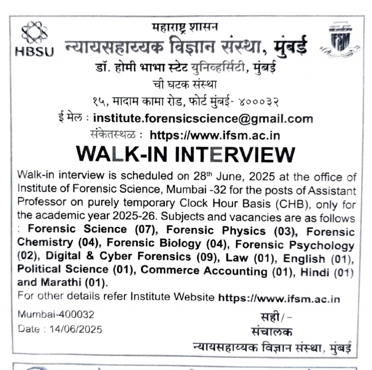 Forensic Science Institute, Mumbai | PDF