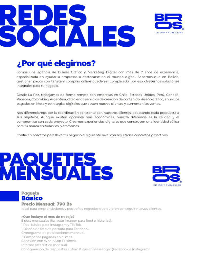 Paquetes para Redes Sociales | PDF | Facebook