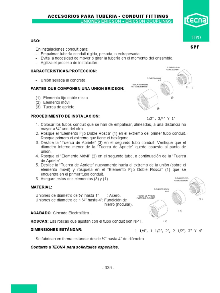 Accesorios para tubería: Unión Ericson para empalmar y sellar tubos ...