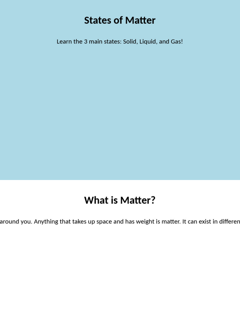 States of Matter Presentation | PDF