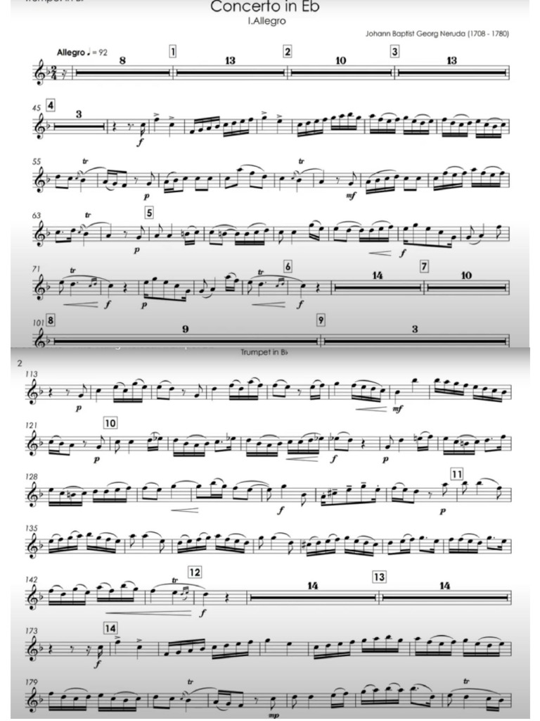 Concierto para Trompeta Neruda - Tine Thing Helset | PDF