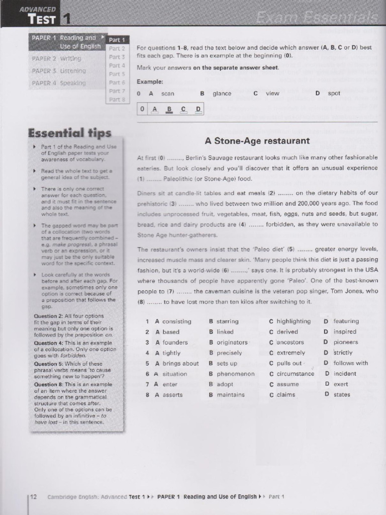Exam Essentials Practice Tests Cambridge | PDF