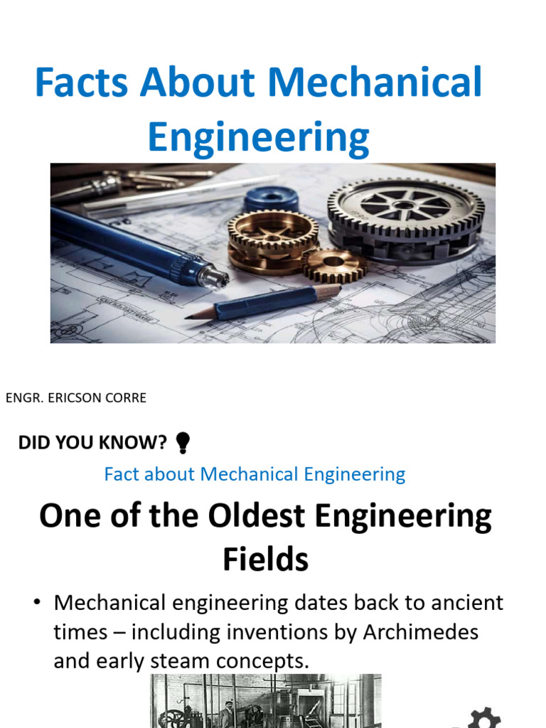 Mechanical Engineering Facts | PDF