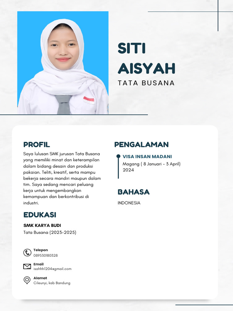 Putih Simple CV Lamaran Desain Grafis - 20250426 - 030857 - 0000 | PDF