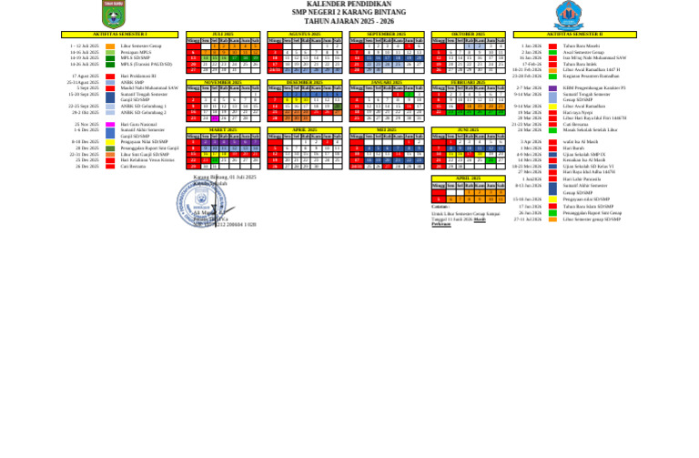 Kaldik 2025-2026 | PDF