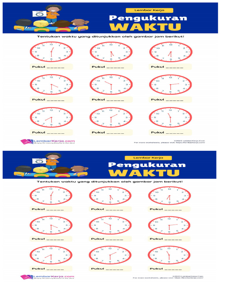 Waktu Jam Matematika | PDF