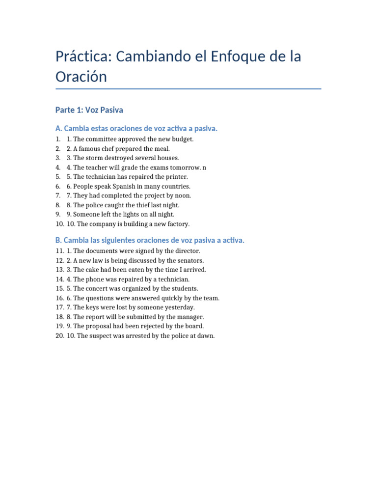 Practica Changing Sentence Focus | PDF