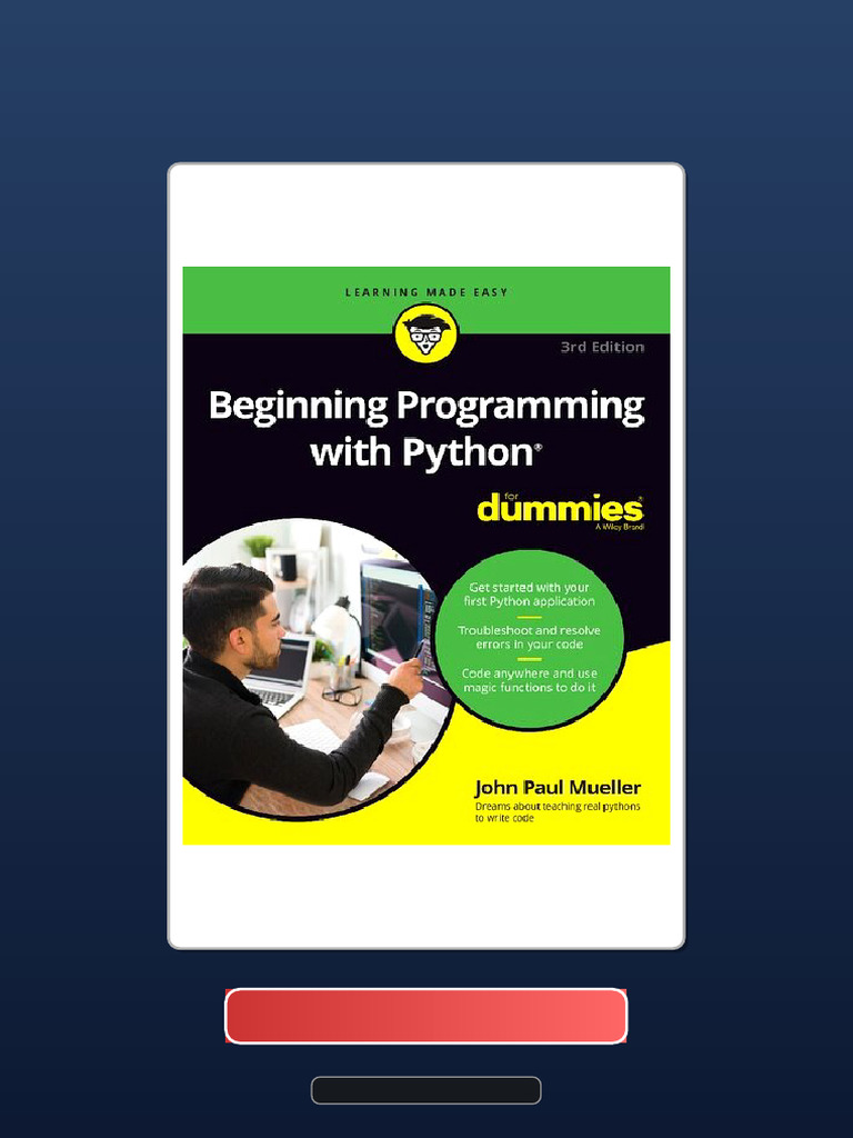Get Test Bank For Beginning Programming With Python For Dummis 3rd ...