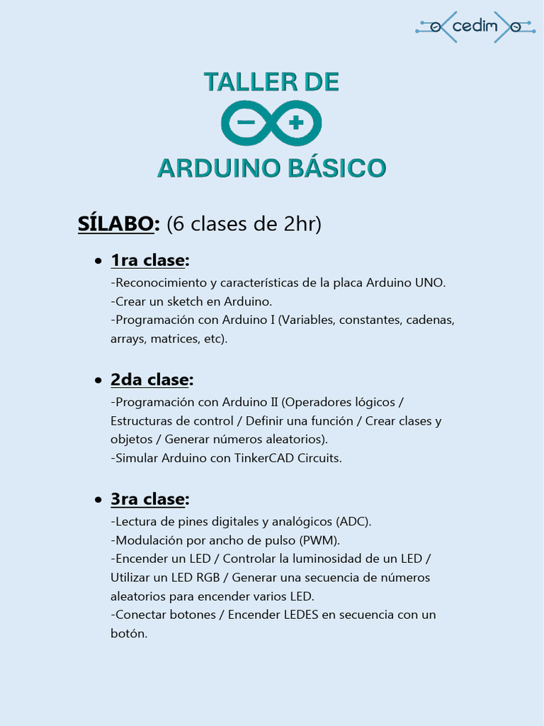 Sílabo Arduino Básico | PDF