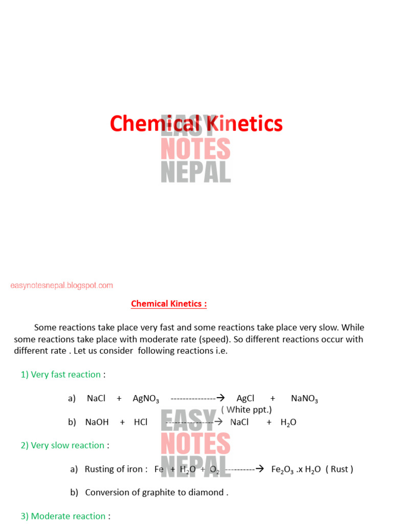 Understanding Chemical Kinetics and Rates | PDF | Reaction Rate ...