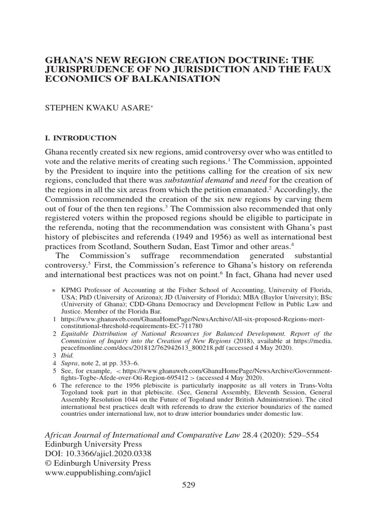 Ghana's Controversial New Region Creation | PDF | Jurisdiction | Suffrage