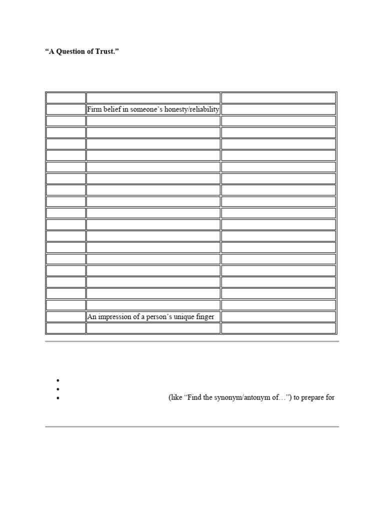 A Question of Trust | PDF