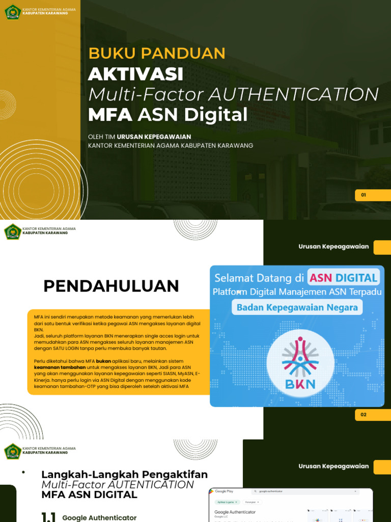 Buku Panduan Aktivasi Multi-Factor Authentication Mfa Asn | PDF