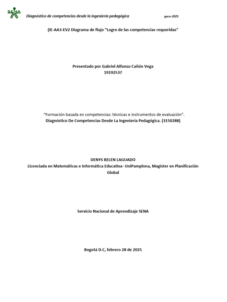 AA3-EV2. Diagrama de Flujo Logro de Las Comp-Req | PDF | Evaluación | Aprendizaje