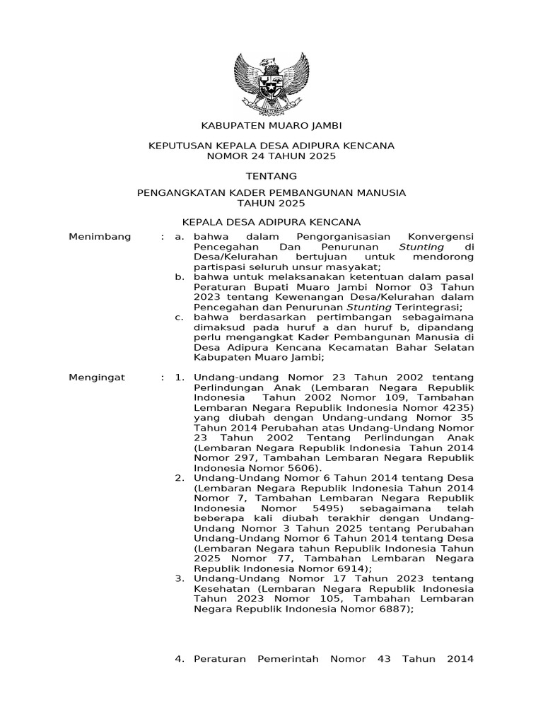 2024_SK KPM Adipura Kencana (1) | PDF