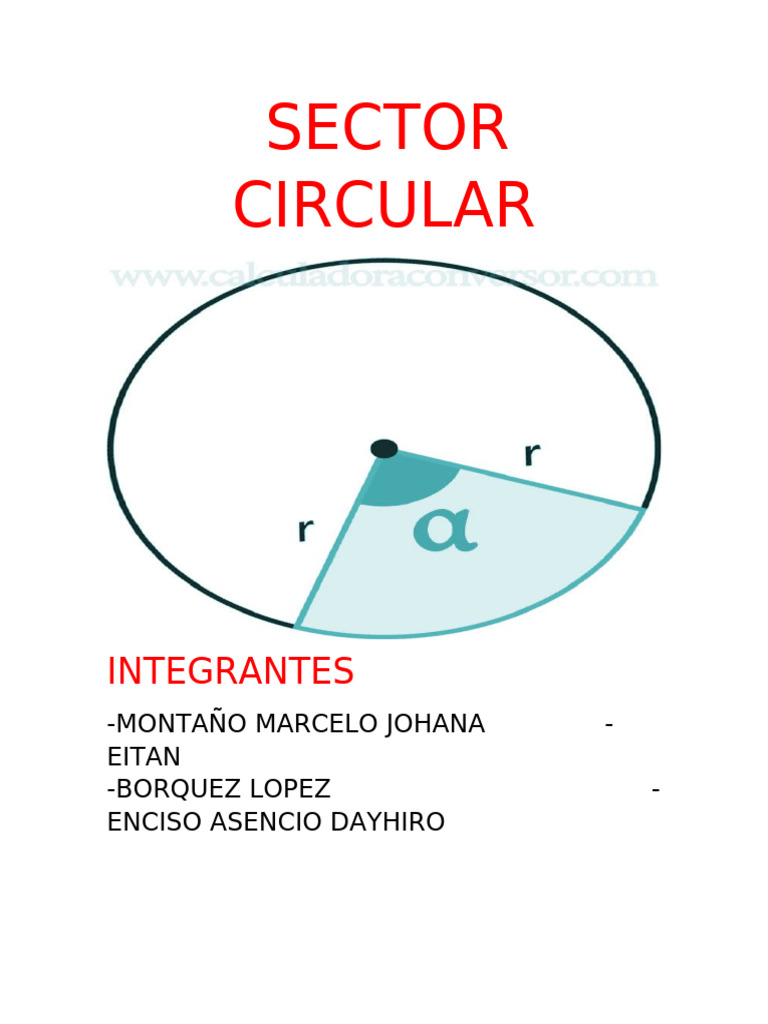 Sector Circular | PDF | Curva | Matemática Elemental